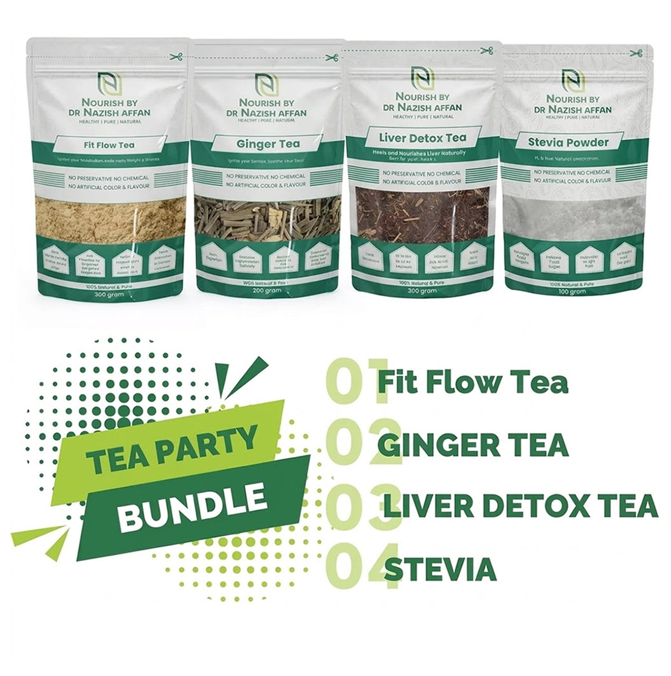 Buy Tea Party Bundle – Detox Teas & Natural Wellness Combo – drnazishaffan